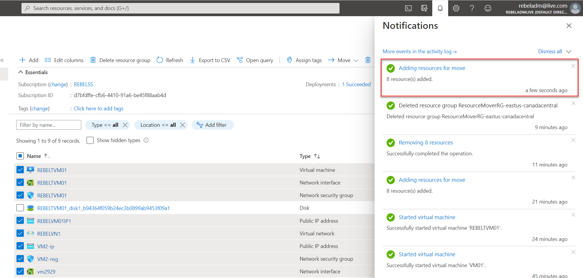 Step-by-Step Guide: Move Azure Resources from one Azure region to another by using Azure ...