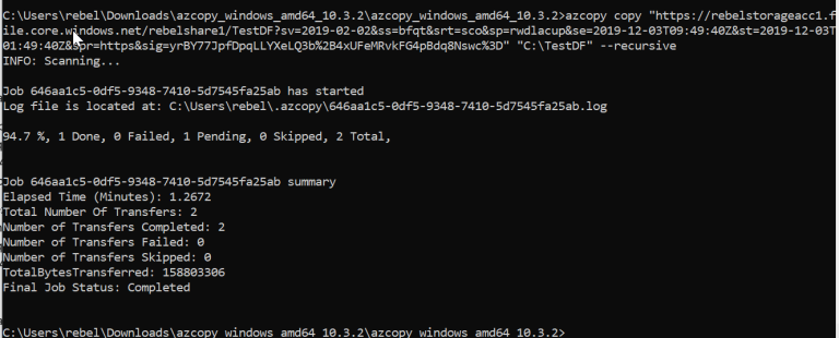 Step-by-Step Guide: How to transfer data to or from storage account using AzCopy – REBELADMIN