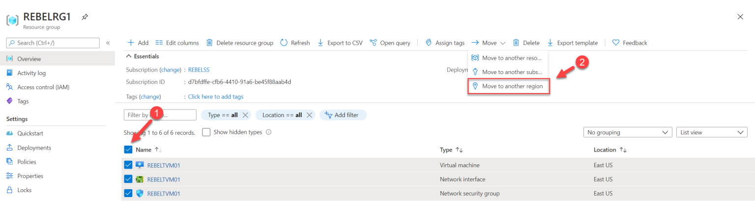 Step-by-Step Guide: Move Azure Resources from one Azure region to another by using Azure ...