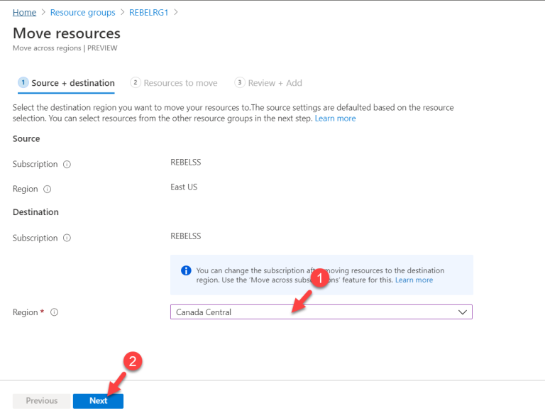 Step-by-Step Guide: Move Azure Resources from one Azure region to another by using Azure ...