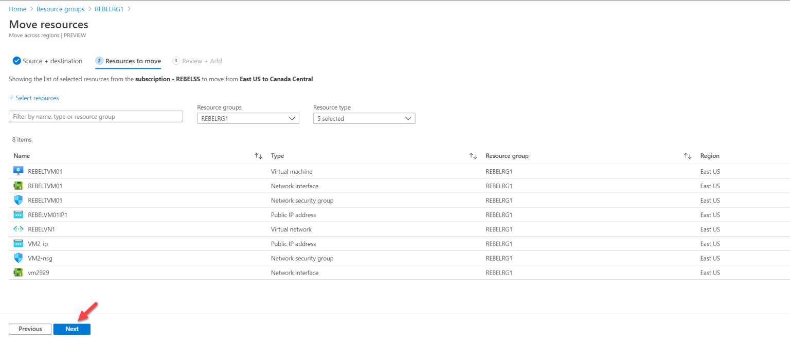 Step-by-Step Guide: Move Azure Resources from one Azure region to another by using Azure ...