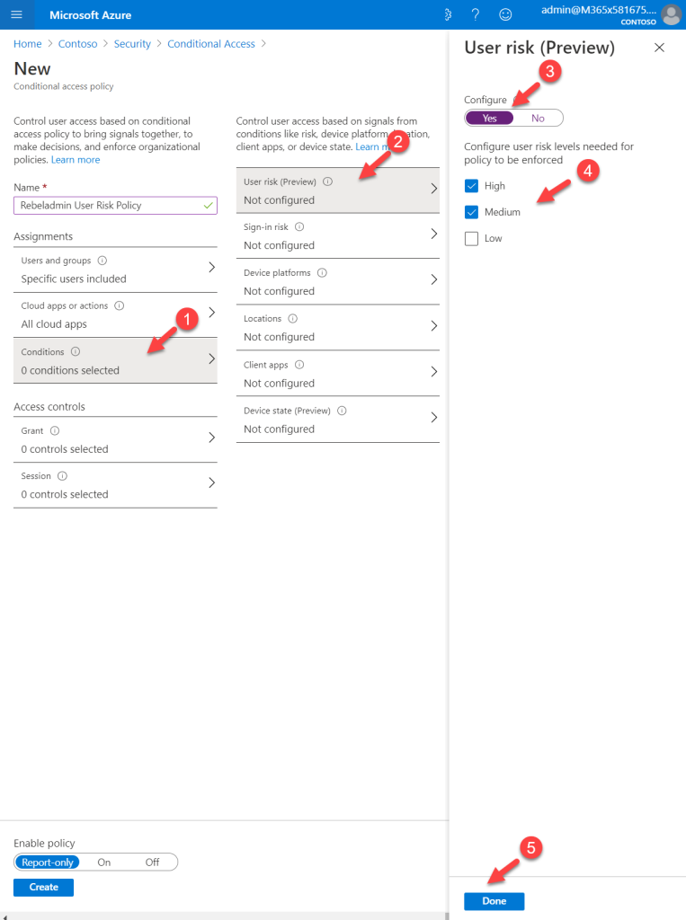 Step-by-Step Guide: How to configure user risk-based Azure conditional access policies? – REBELADMIN