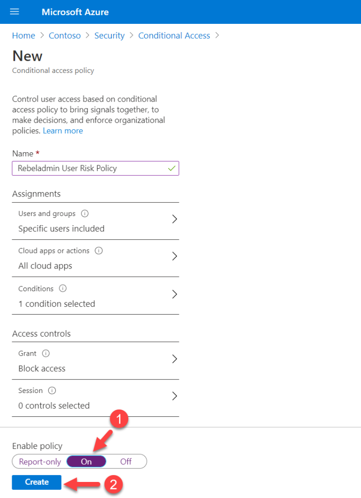 Step-by-Step Guide: How to configure user risk-based Azure conditional access policies? – REBELADMIN